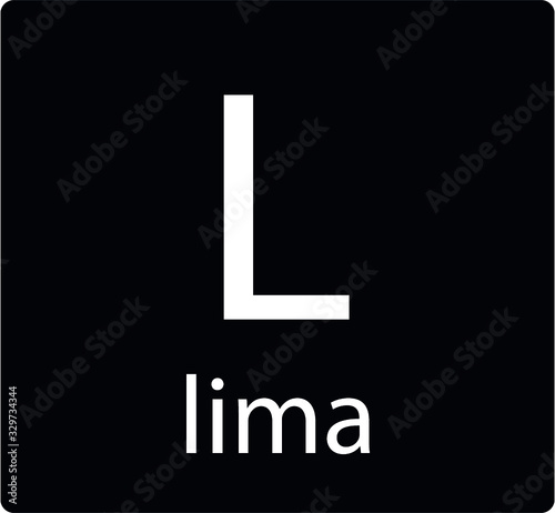 NATO Army Phonetic Alphabet Letter Lima - Buy this stock vector and ...