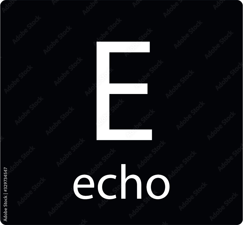 NATO Army Phonetic Alphabet Letter Echo Stock Vector | Adobe Stock