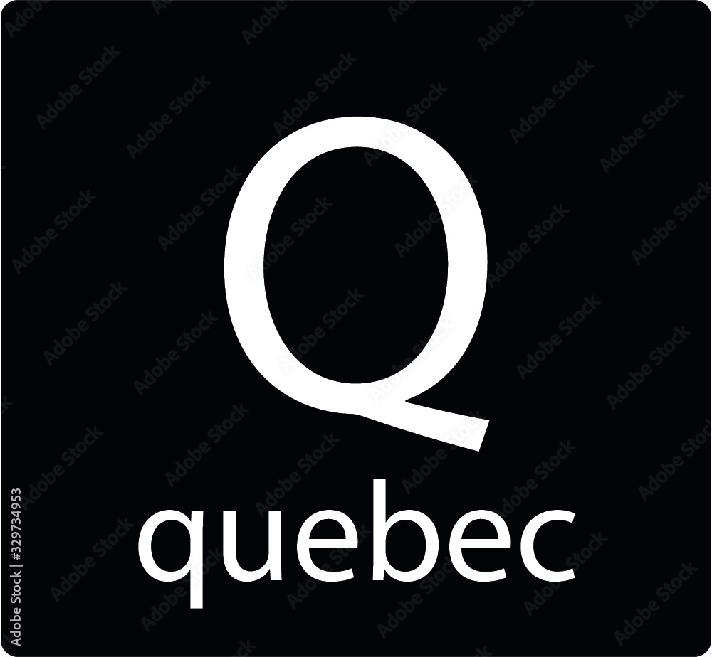 Army Phonetic Alphabet Letter Quebec Stock Vector | Adobe Stock
