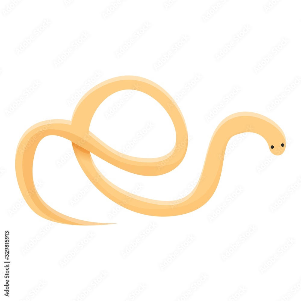 Parasite worm icon. Cartoon of parasite worm vector icon for web design ...