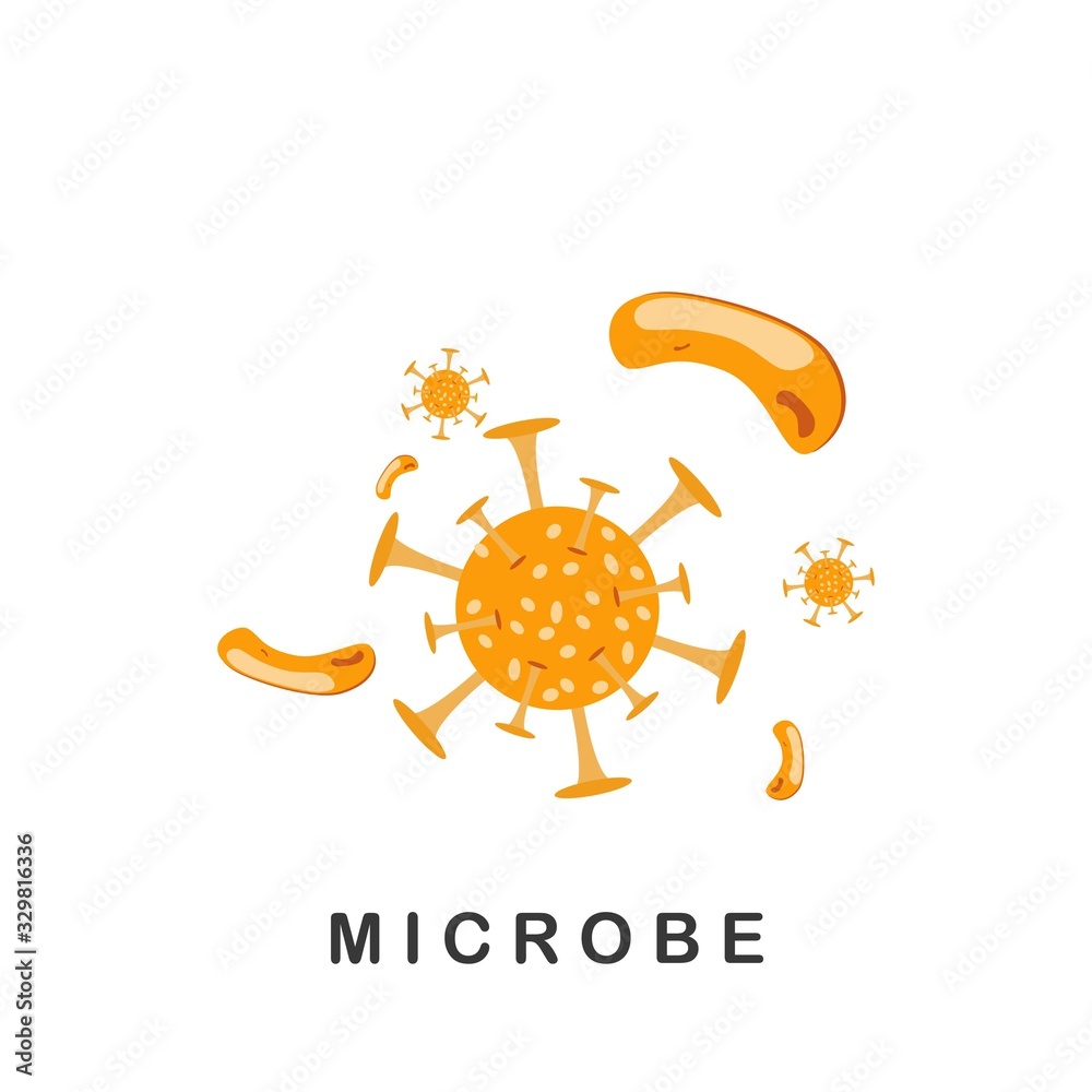 Immune system vector icon logo. Health bacteria virus protection ...