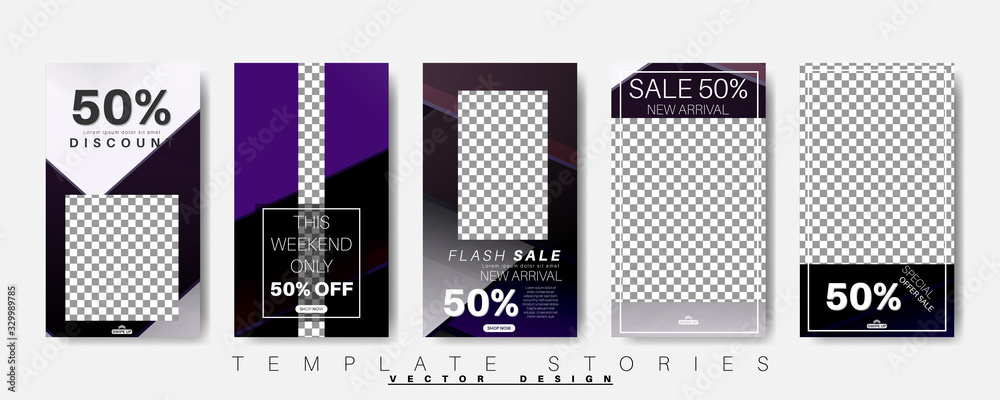 Story background template that can be edited. Vector background for ...