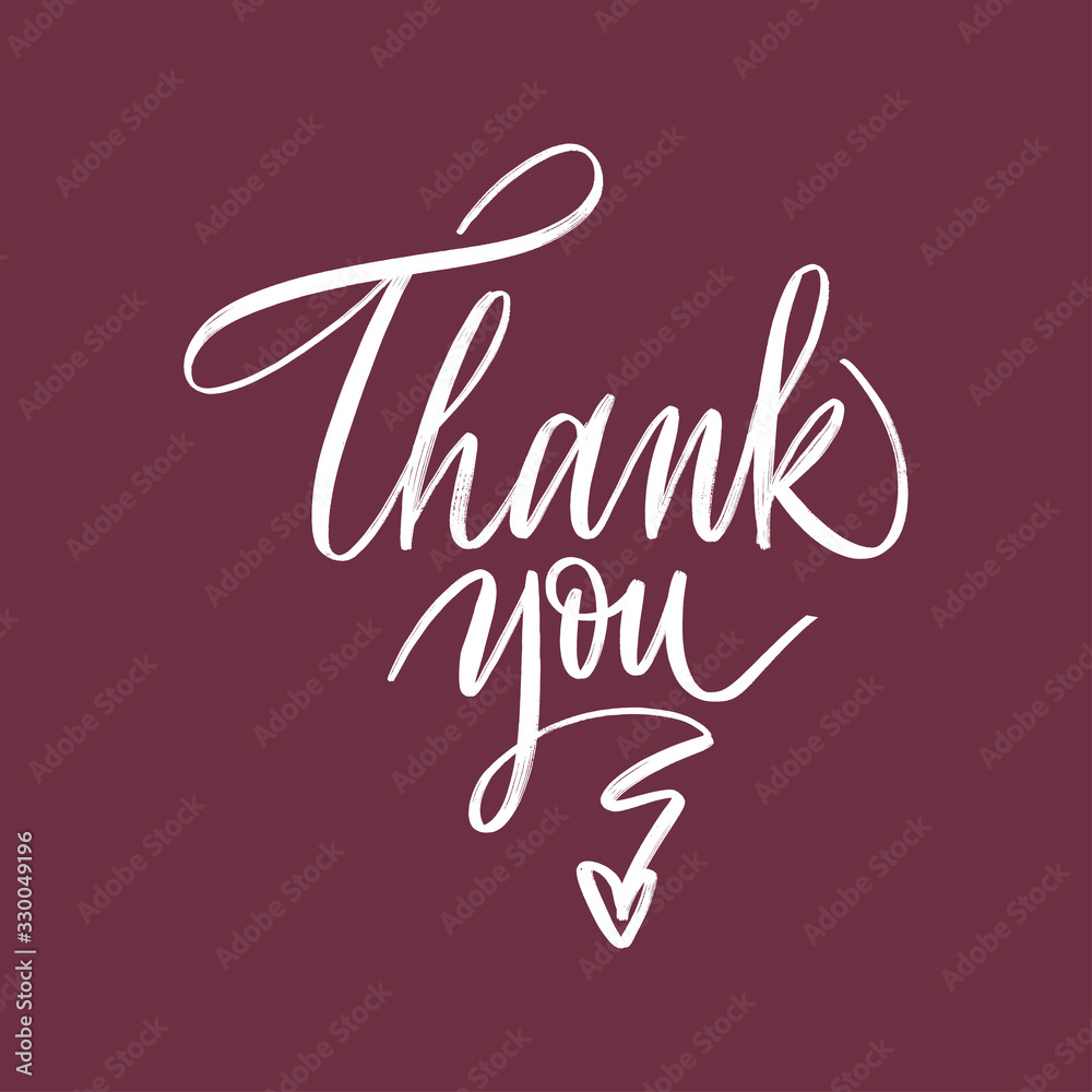 Thank you Hand drawn lettering. Calligraphic Lettering, Modern ...