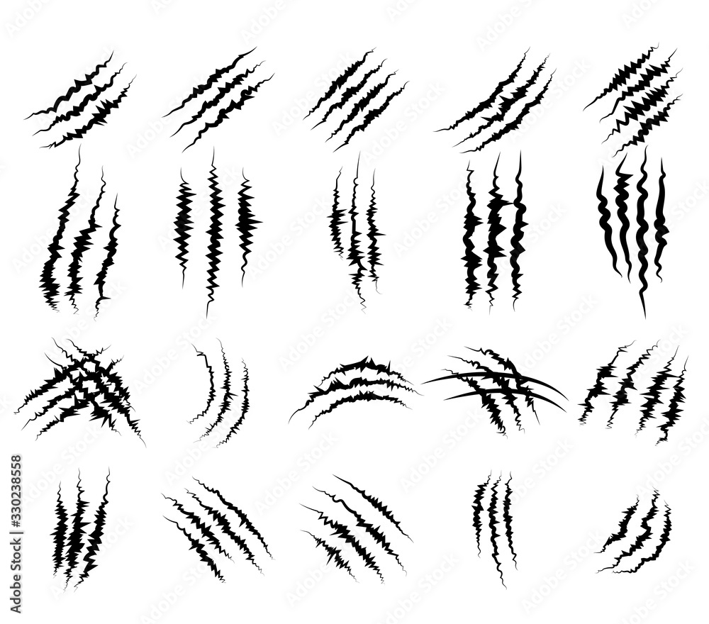 Claws vector set collection graphic clipart design Stock Vector | Adobe ...
