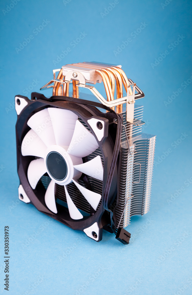 Computer cooler isolated on background. A large new cooling cooler for ...