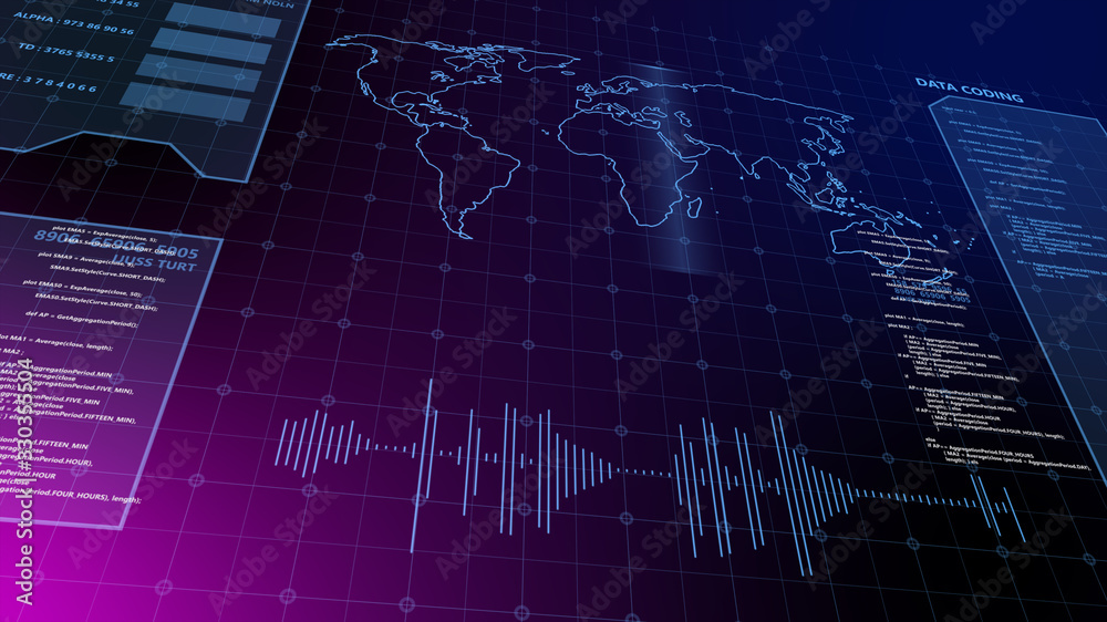 Corona Covid Virus outbreak world map disease spread analyze 3D ...