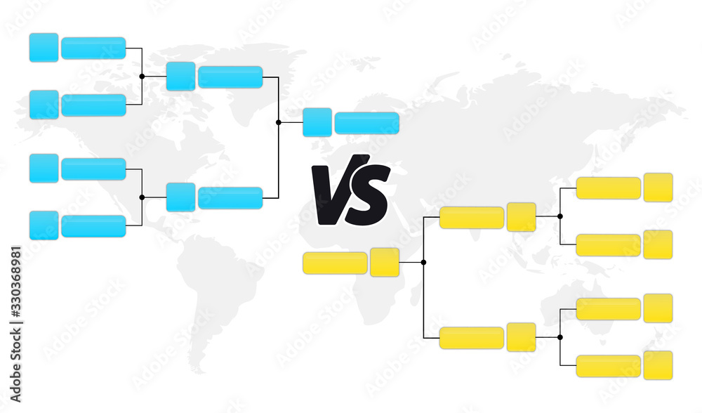 Tournament bracket templates. Playoffs schedule template. Creative ...