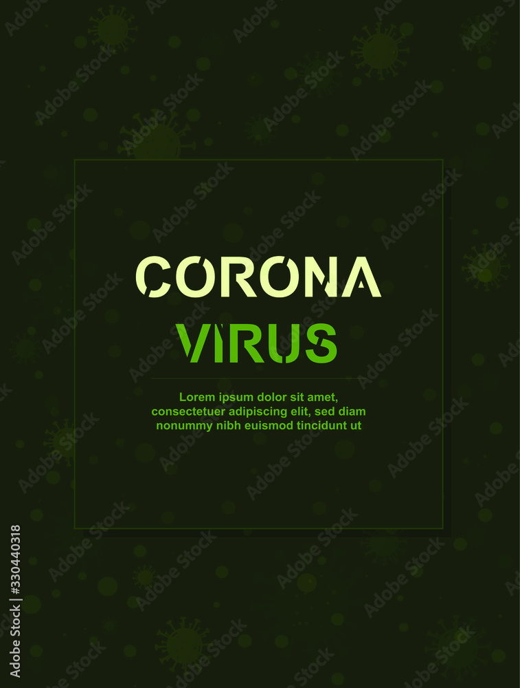 Corona Virus, (2019-nCoV). corona disease bacteria and corona virus inscription. for your ...