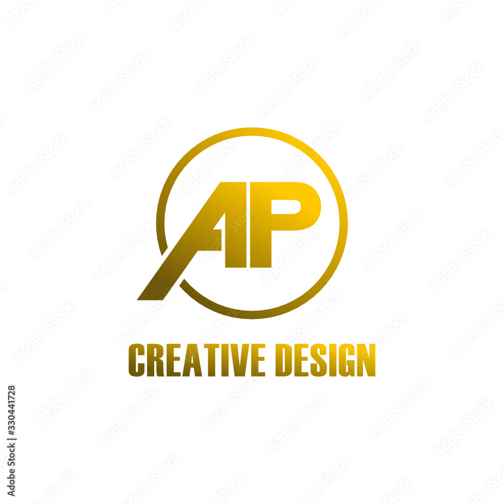 Letter AP logo design vector Stock Vector | Adobe Stock