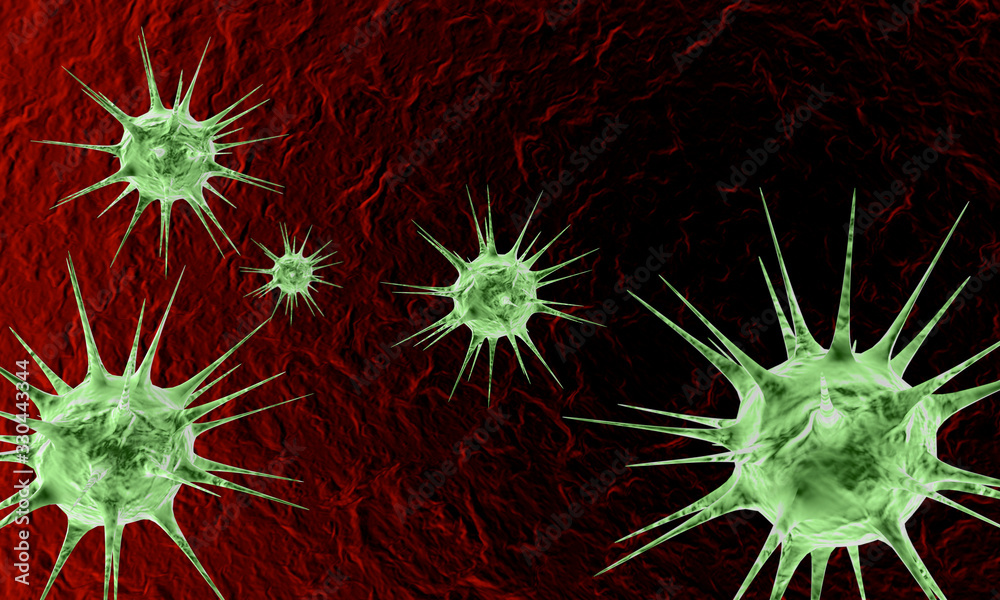 Corona virus strain 2019 (2019-nCoV) 3D medical illustration ...