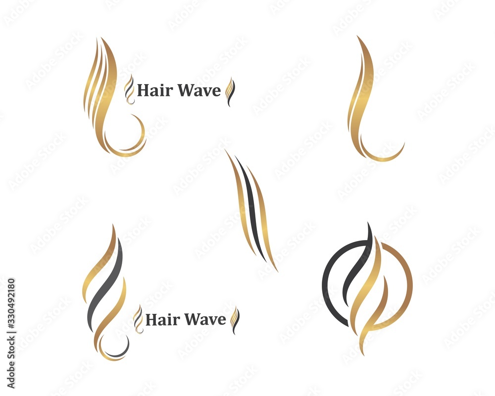 hair wave icon vector illustratin design symbol of hairstyle and salon ...