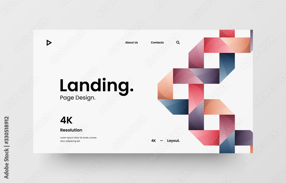 Creative horizontal website screen part for responsive web design ...