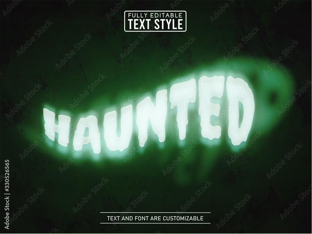 Ghost spooky plasma smoke editable text effect Stock Vector | Adobe Stock