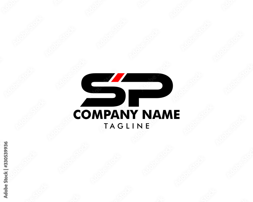 Initial Letter SP Logo Template Design Stock Vector | Adobe Stock