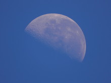 Half Moon In Daylight Free Stock Photo - Public Domain Pictures