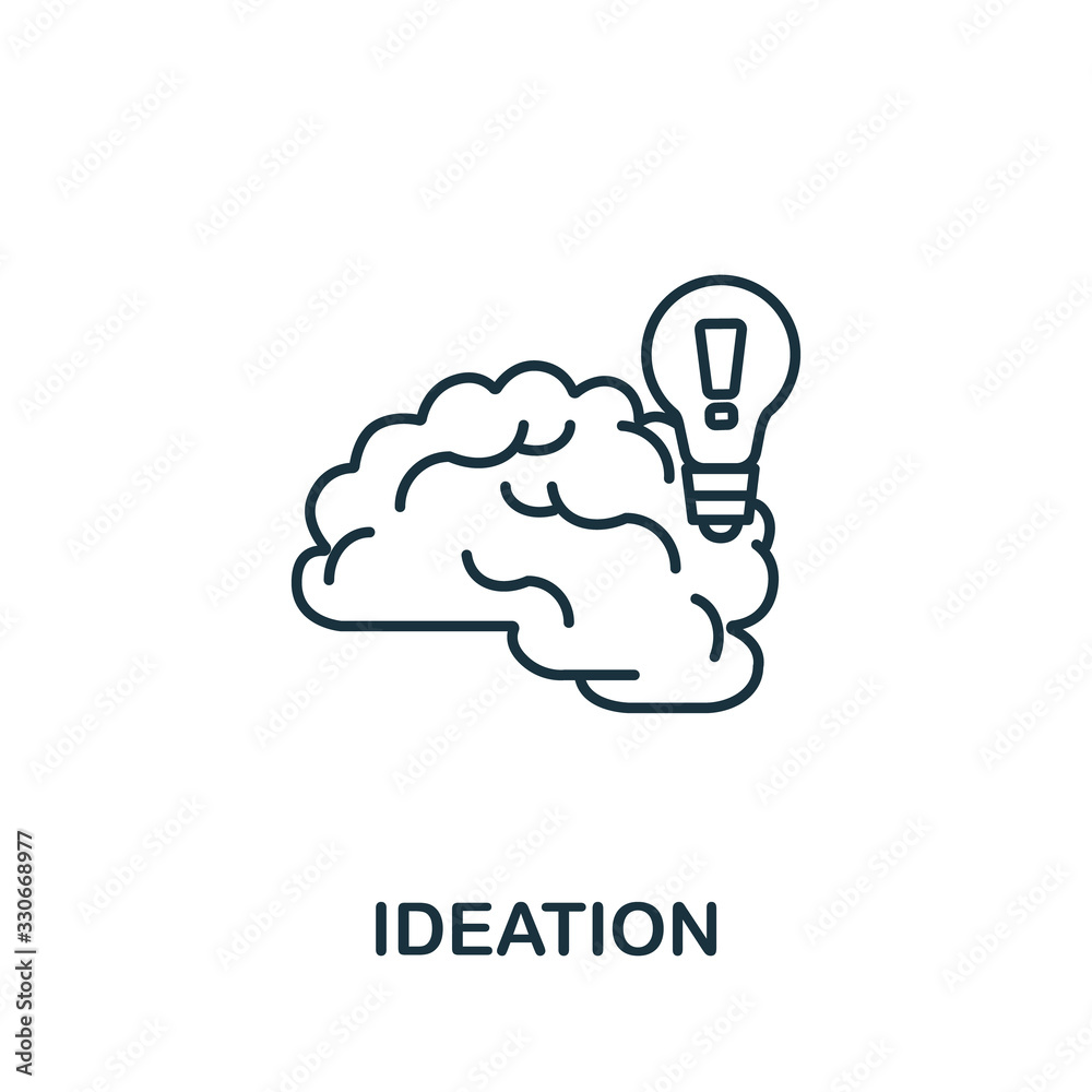 Ideation icon from life skills collection. Simple line Ideation icon ...