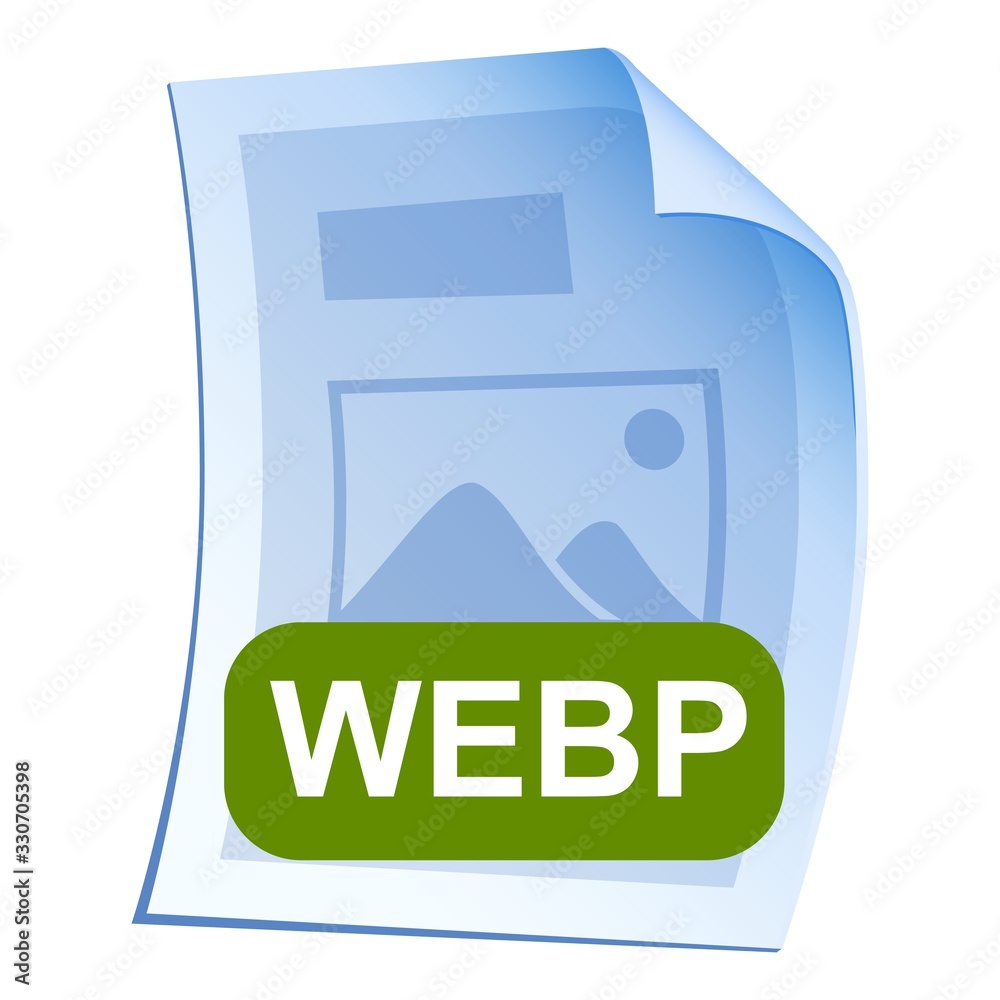 Vetor Image File format or file extension WebP icon for interface ...