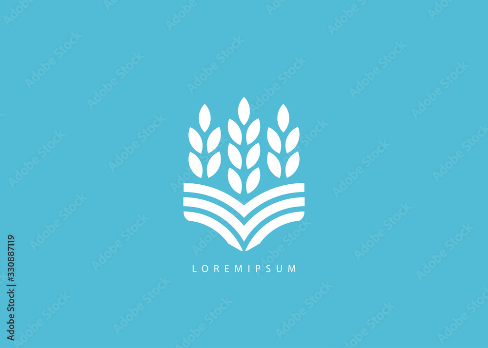 Wheat Field Logo. Simple Wheat Field Logo vector Stock Vector | Adobe Stock