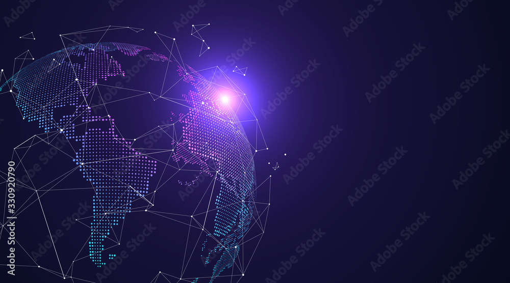 3D earth graphic symbolizing global trade, vector illustration. Stock ...
