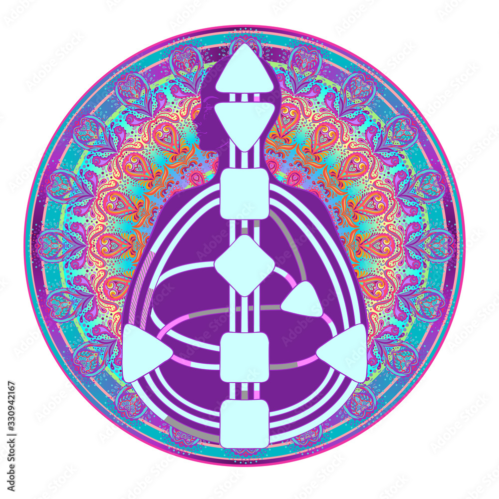 Human design bodygraph chart design. Vector isolated illustration ...