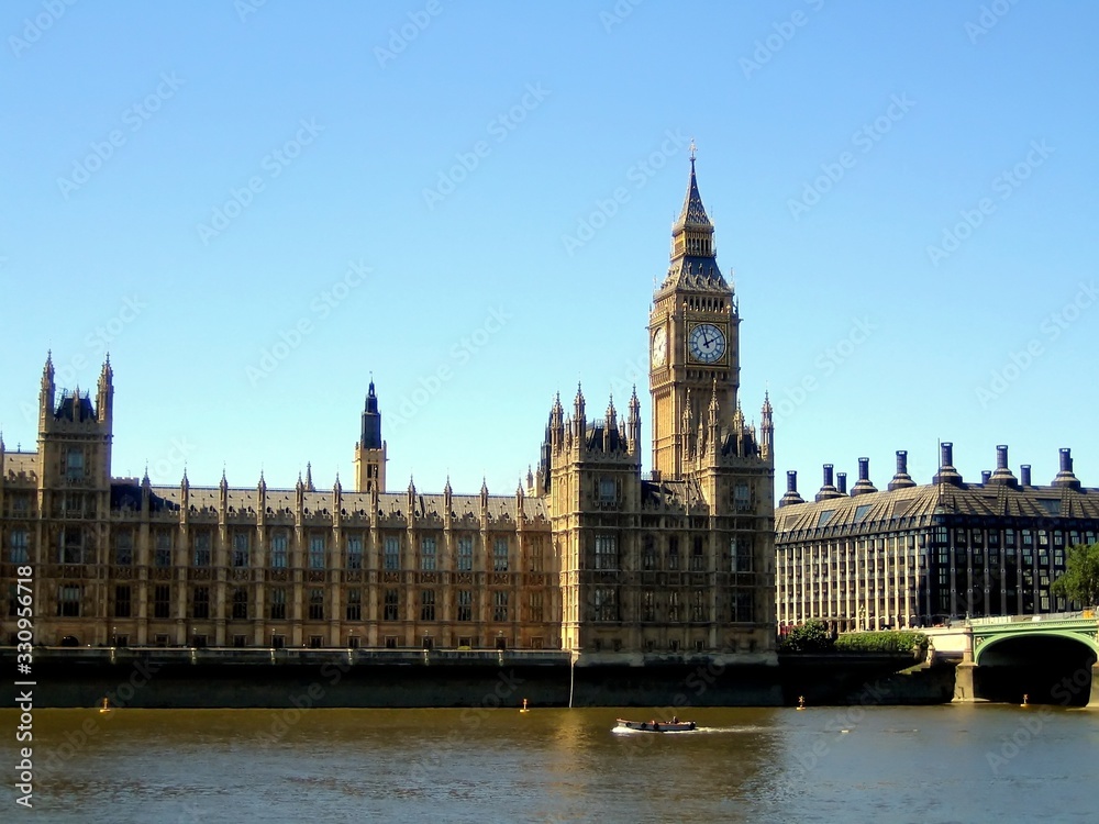 Big Ben in London, UK. The name is the nickname for the Great Bell of ...