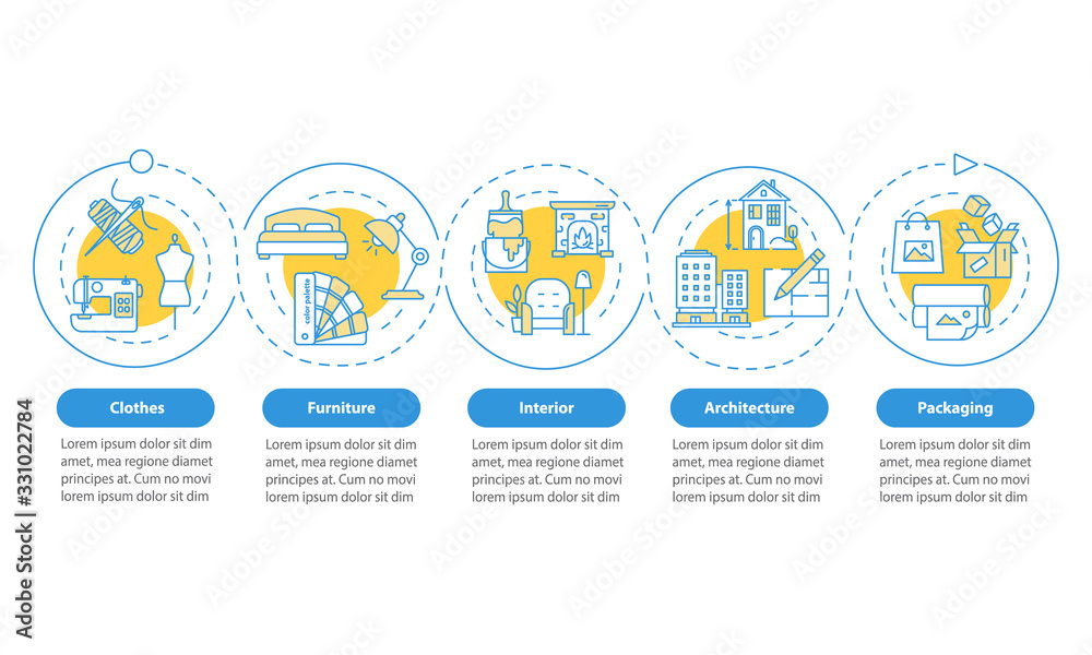 Creative agency types vector infographic template. Decoration ...