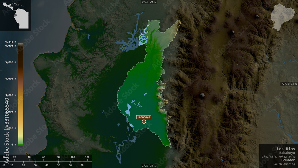 Los Rios, Ecuador - composition. Physical Stock Illustration | Adobe Stock