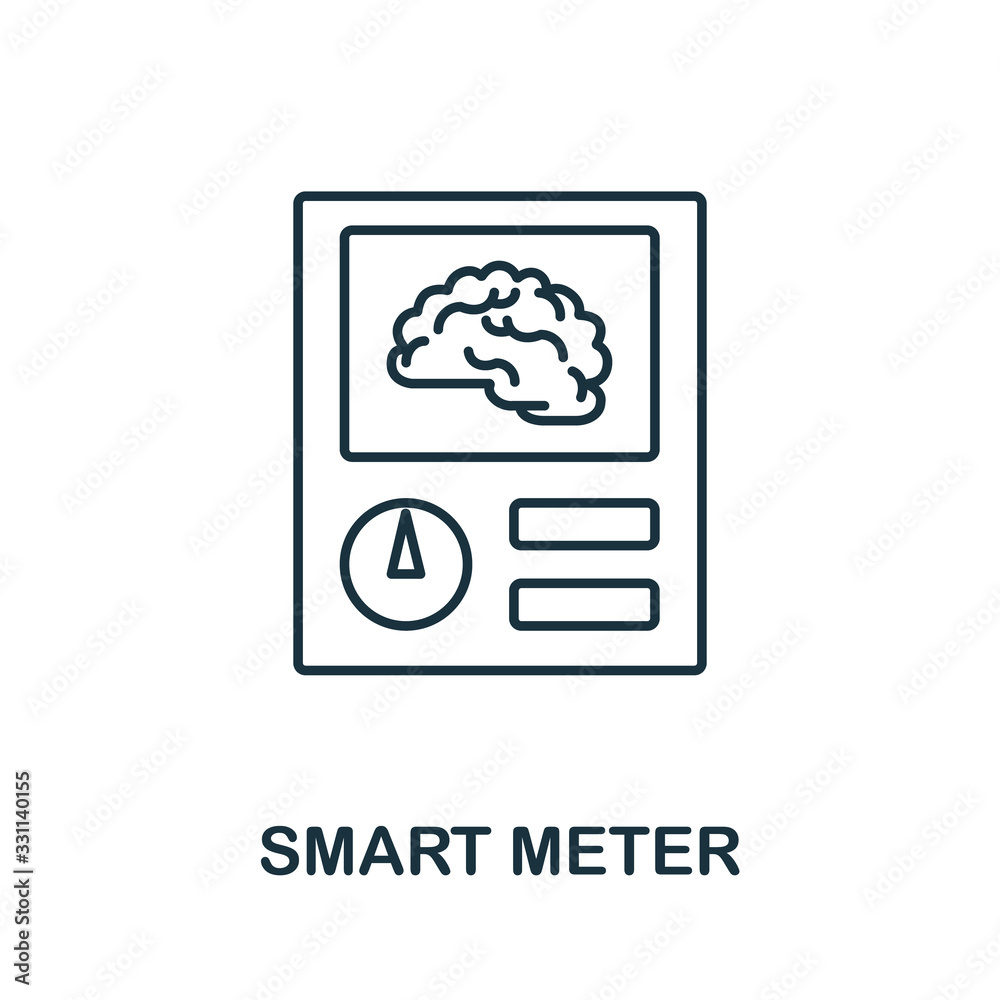 Smart Meter icon from iot collection. Simple line Smart Meter icon for ...