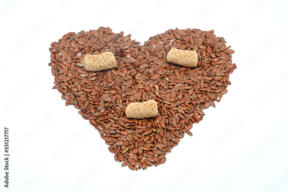 Linum usitatissimum is scientific name of Brown Flax seed. Also known ...
