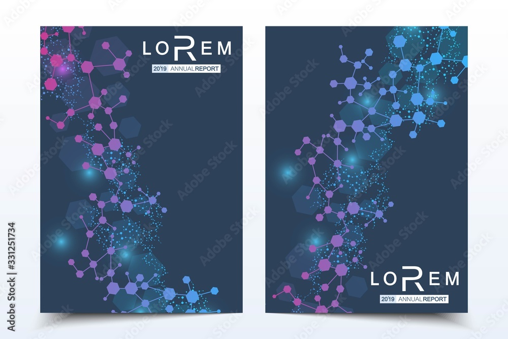 Vector templates for brochure magazine leaflet flyer cover booklet ...