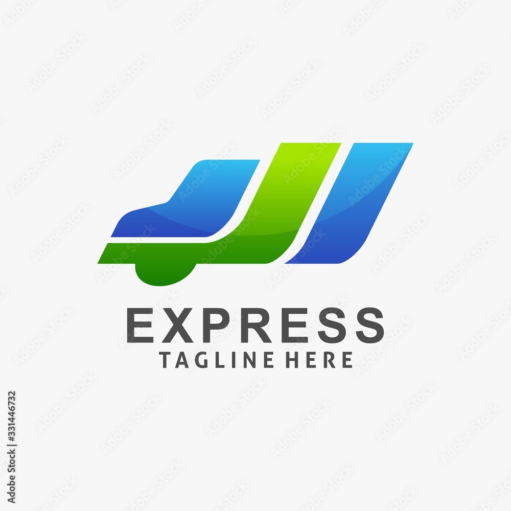 Express delivery logo design Stock Vector | Adobe Stock