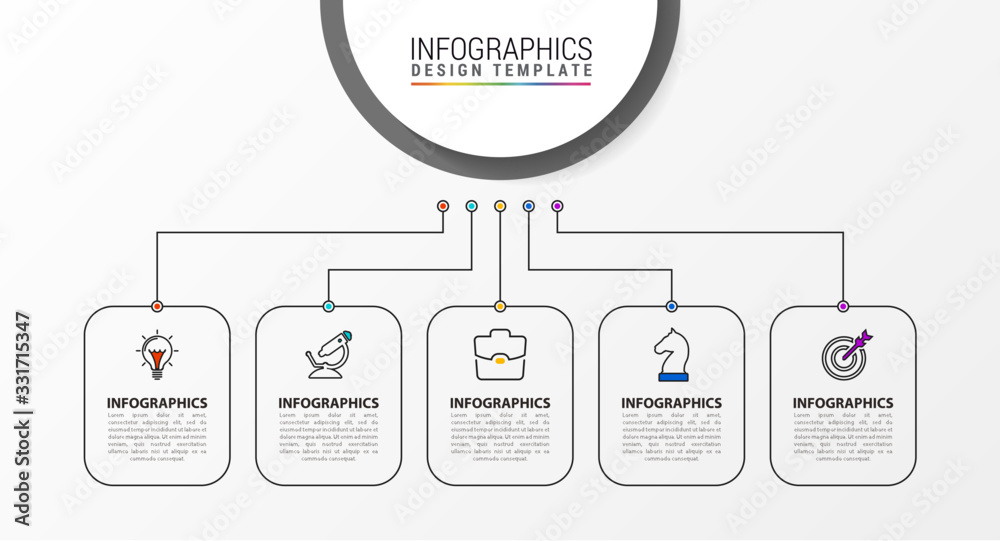 Infographic design template. Creative concept with 5 steps Stock Vector ...
