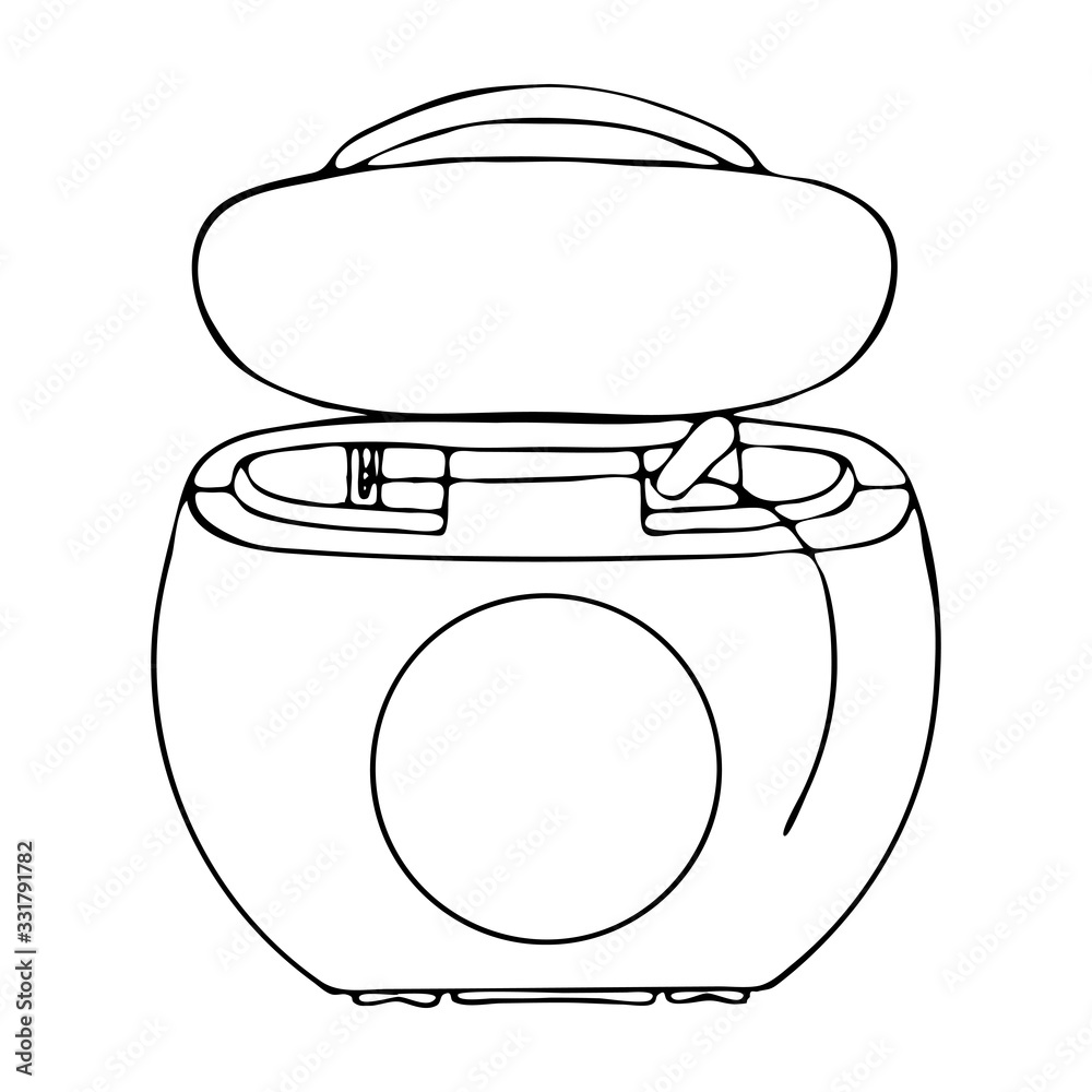 Dental floss is dental product for individual oral hygiene at home in ...