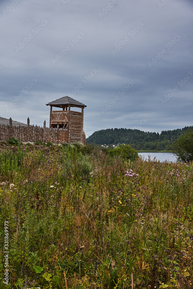 Foto Medieval military fortification.An old military fortress built of ...