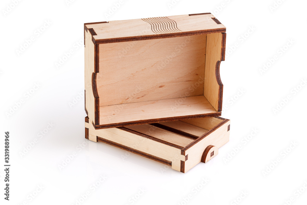 Wooden soap dish isolated on a white background . Packaging box for ...