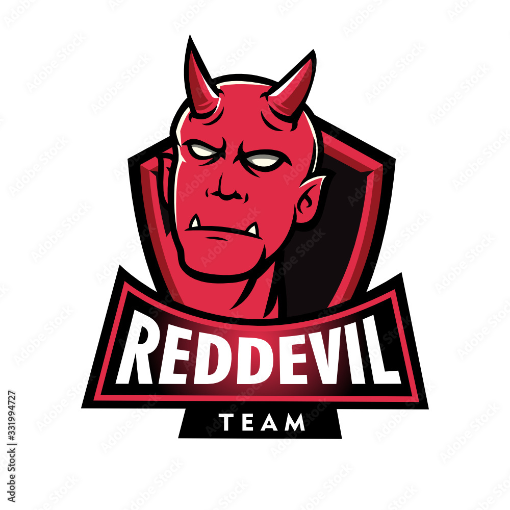 Red Devil Mascot Esport Logo Design Vector with Modern Illustration ...
