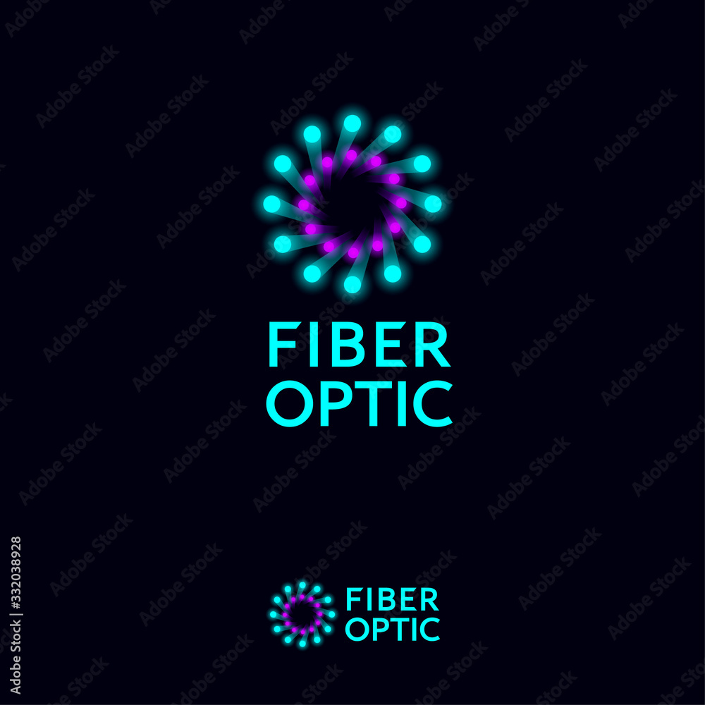 Fiber optic. Optical fiber cable logo. Connect logo, Web, UI icon ...
