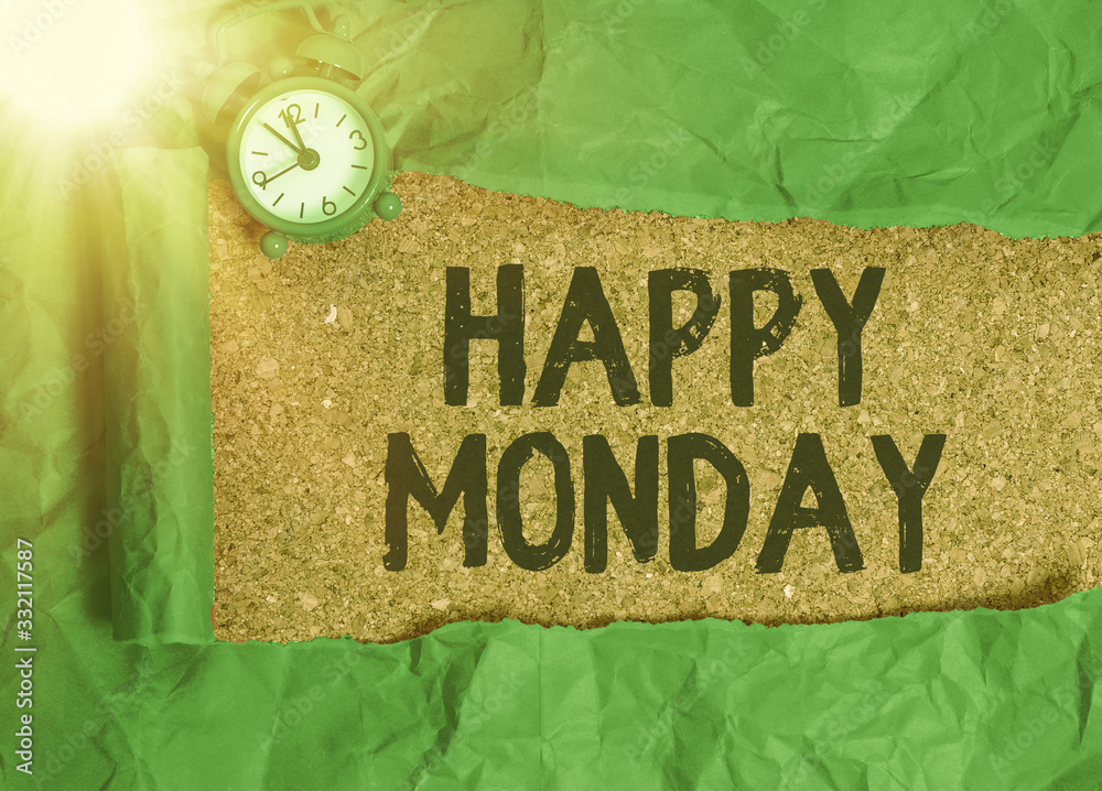 Conceptual hand writing showing Happy Monday. Concept meaning telling ...