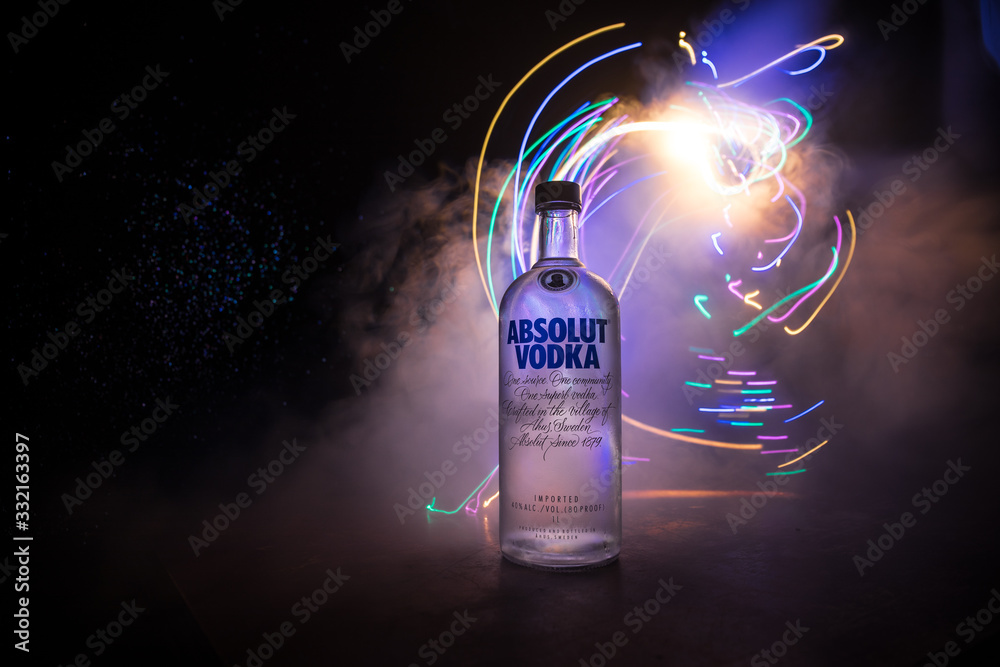 BAKU, AZERBAIJAN - FEB 09, 2020: Absolut Vodka is a brand of vodka ...