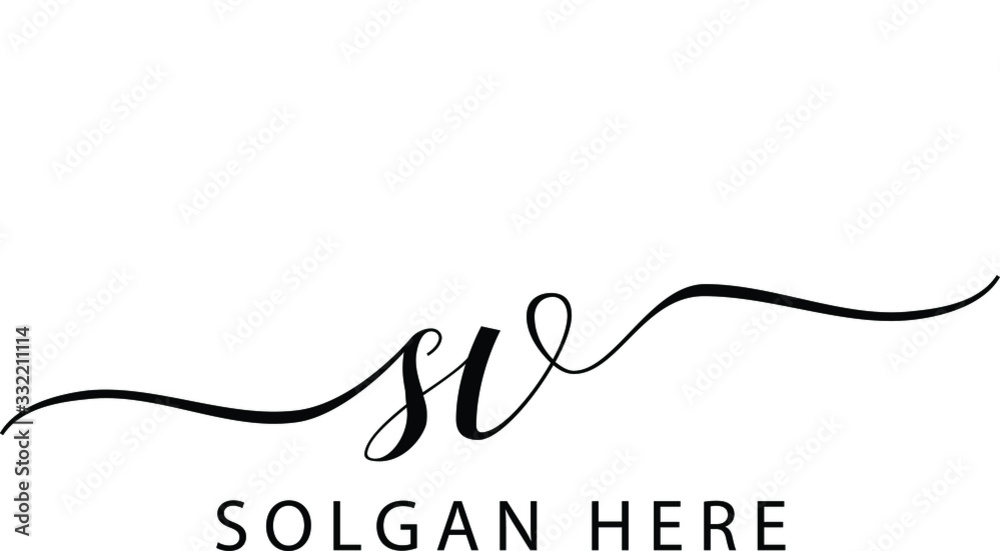 letter SW logo vector signature design Stock Vector | Adobe Stock