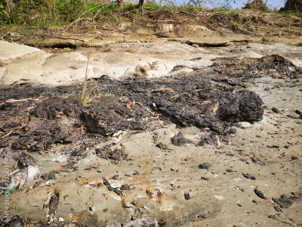 2020 shocking sight. Miracle fossils. A scene created by lava flowing ...