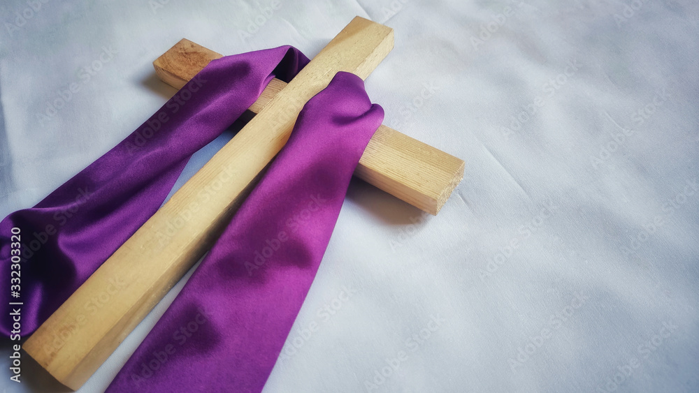 Lent Season,Holy Week and Good Friday concepts - photo of wooden cross ...