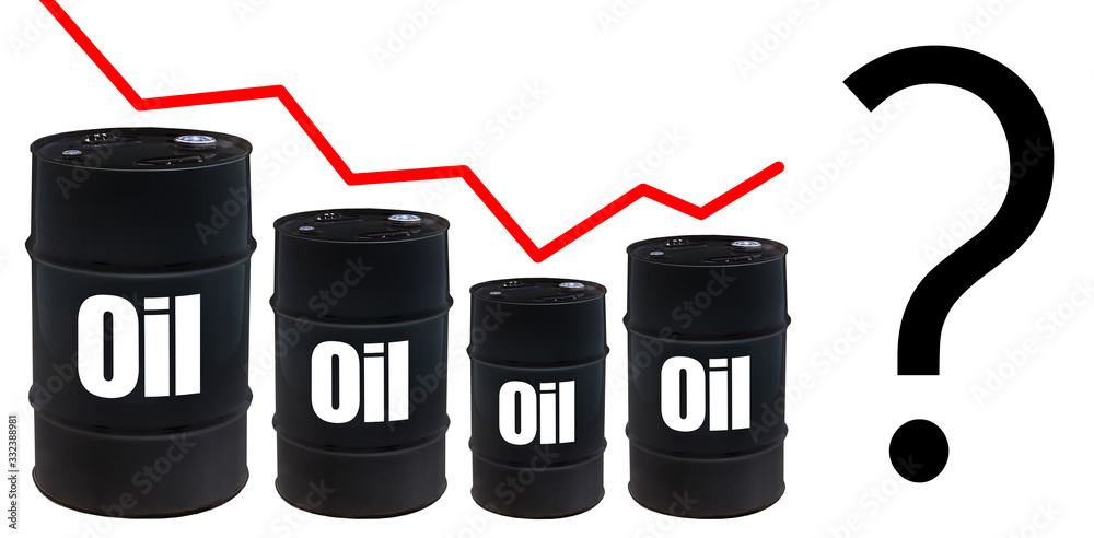 Barrels of oil are gradually reduced. Question mark after bounce chart ...