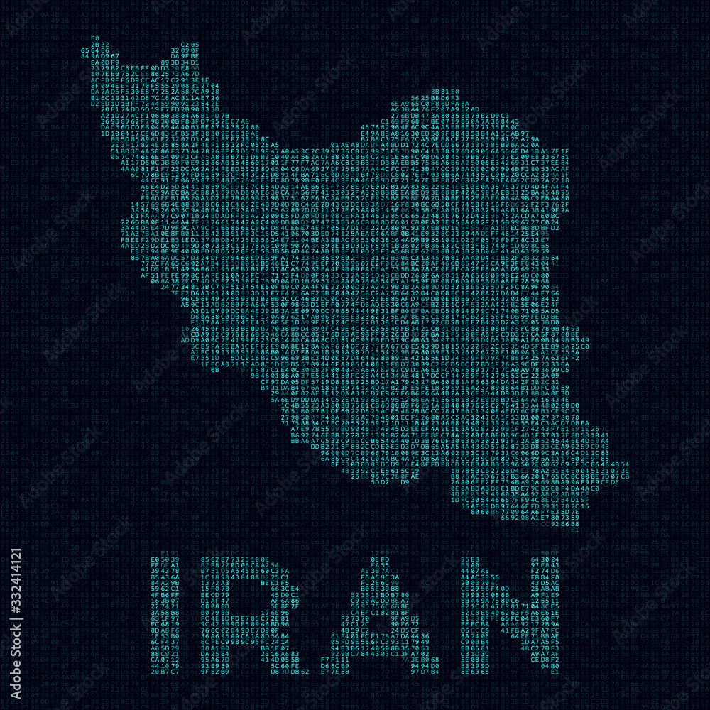 Iran tech map. Country symbol in digital style. Cyber map of Iran with ...
