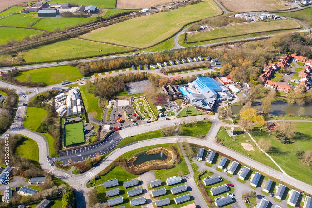Aerial photo of a large caravan park known as Primrose Valley located ...