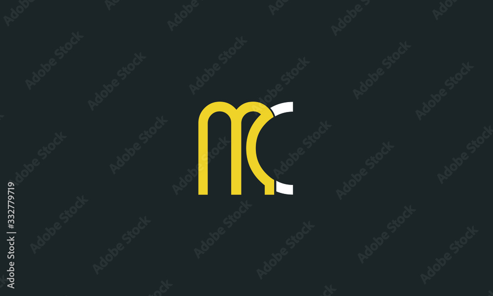 MC Letter Logo Alphabet Design Template Vector Stock Vector | Adobe Stock