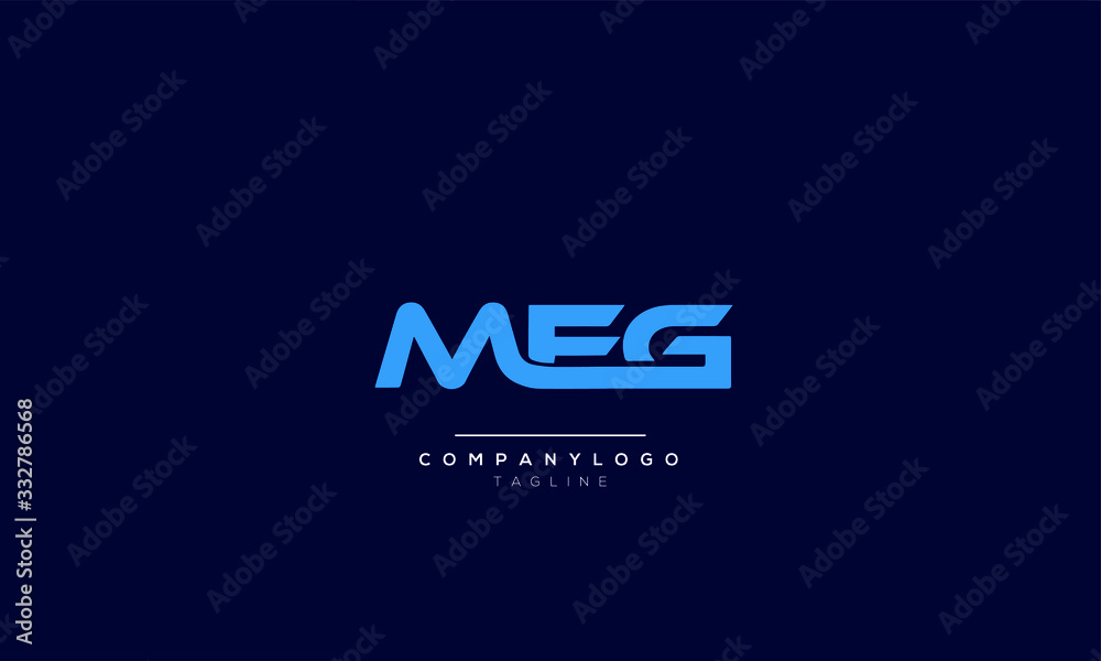 MEG MFG Letter Logo Design Template Vector Stock Vector | Adobe Stock