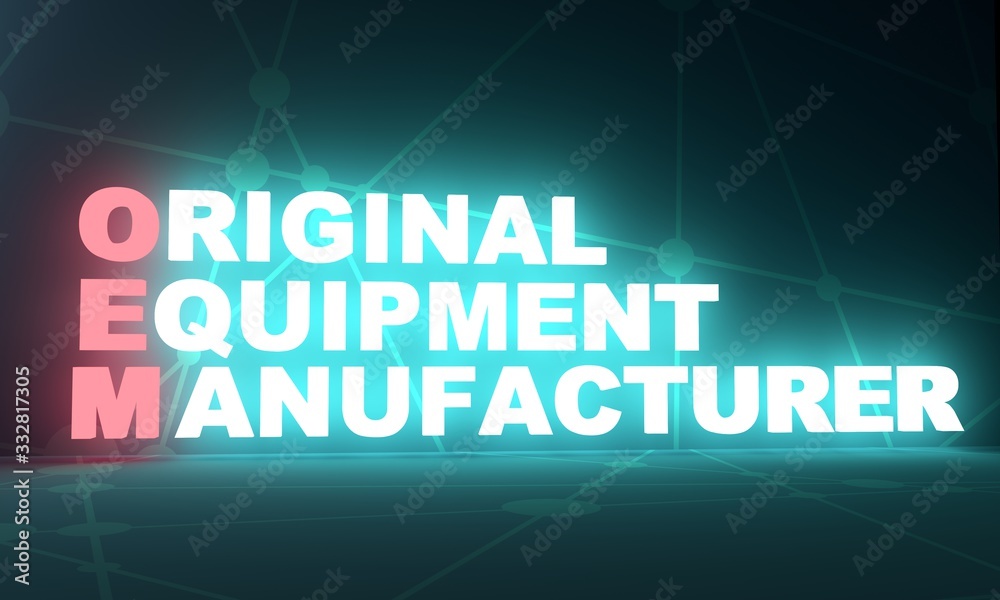OEM - Original Equipment Manufacturer acronym, business concept ...