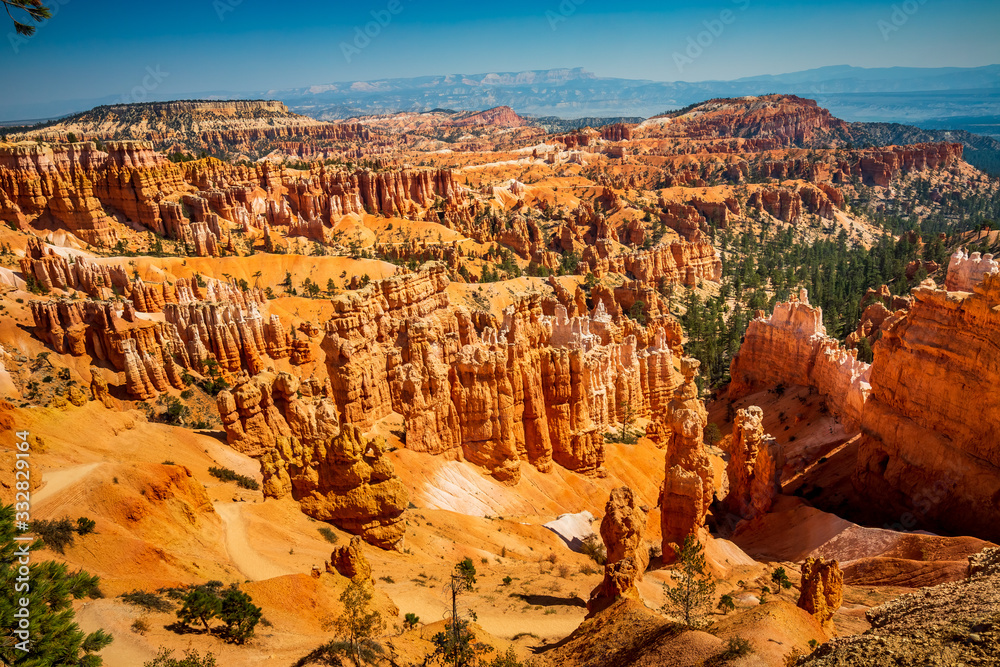 Southwest usa Bryce Canyon National Park (a rocky town of red-rose ...