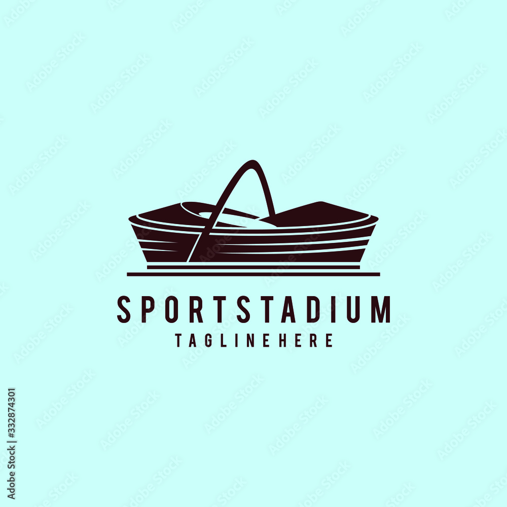 Awesome Sport Stadium Design Illustration Element Symbol Architecture ...